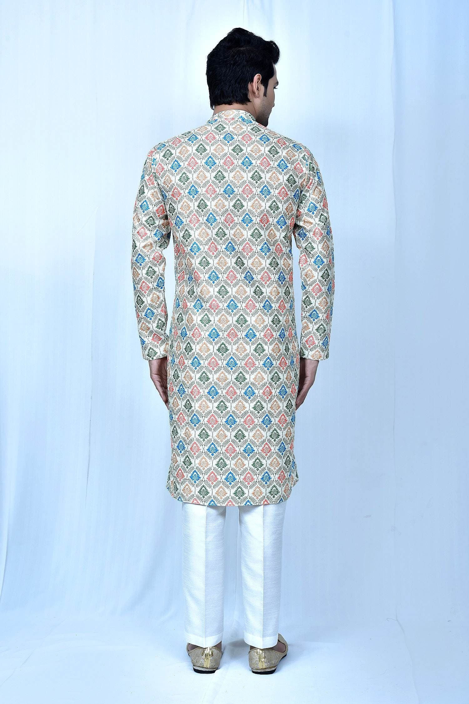 Buy Samyukta Singhania Multi Color Cotton Floral Print Kurta Set Online ...